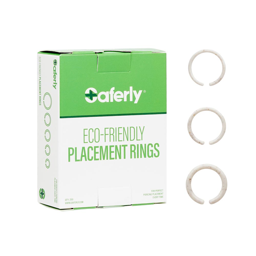 Saferly Biodegradable Placement Rings — Box of 250