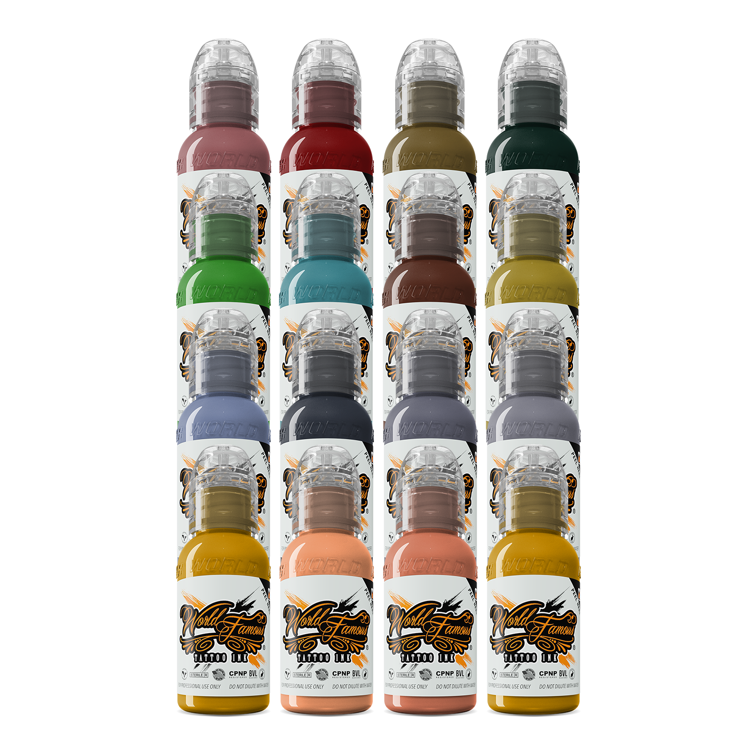 16 Color Sarah Miller Valhalla Portrait Set — World Famous Tattoo Ink